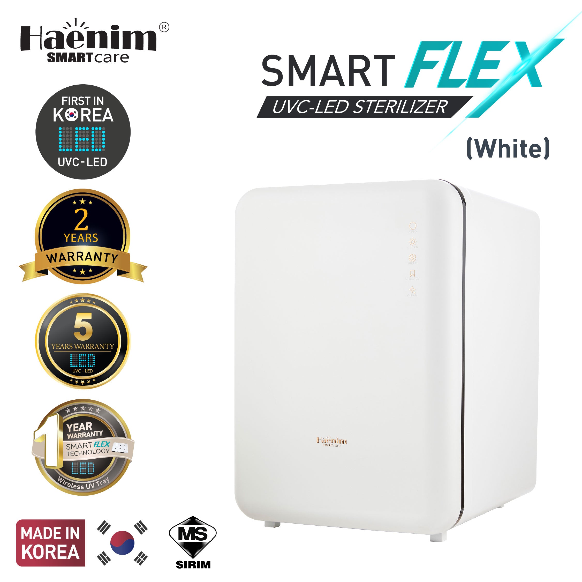 HAENIM F5 SMART FLEX UV-C LED ELECTRIC STERILIZER(WHITE) – VOOVOO (M ...